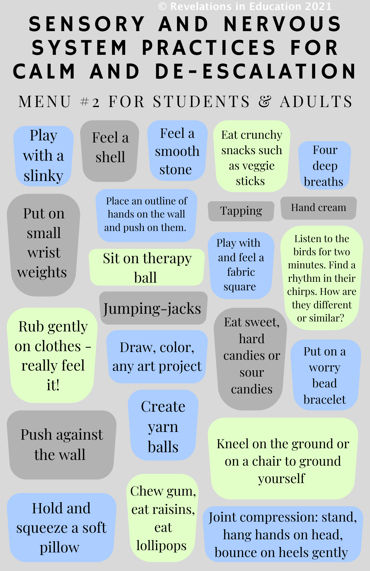 © Sensory and Nervous system Practices 2 – REVELATIONS IN EDUCATION